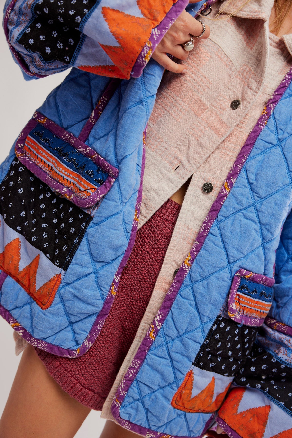 Free People Winnie Jacket / Blue Combo | Cside